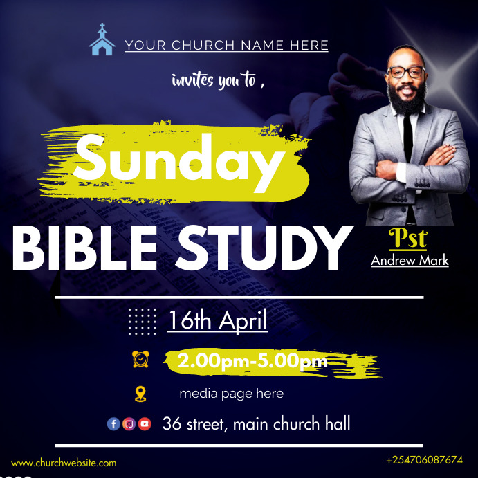 Copy of sunday bible study | PosterMyWall