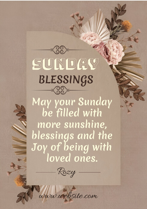 Plantilla de Sunday Blessings Design | PosterMyWall