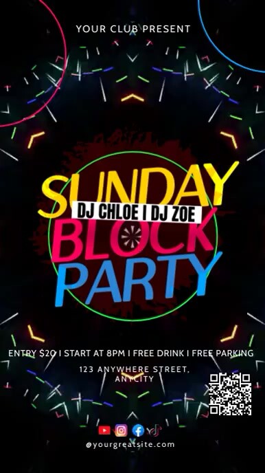Sunday Block Party Template | PosterMyWall