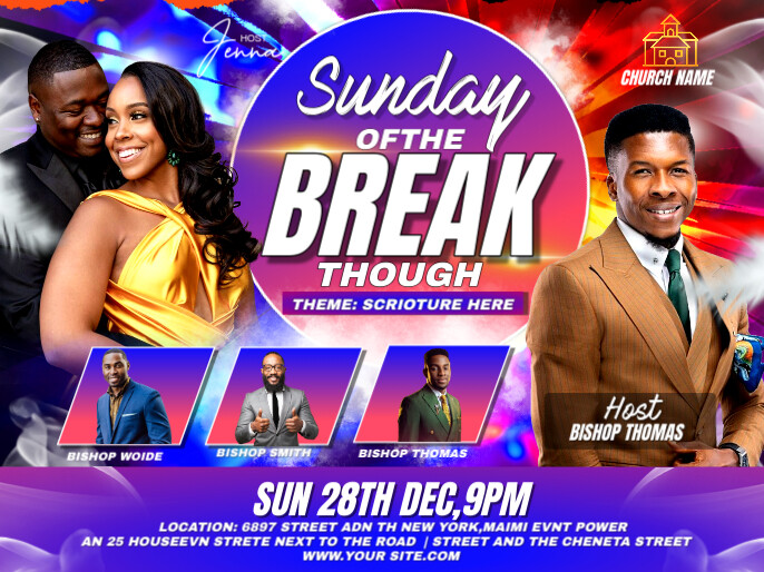 Copy of SUNDAY BREAK THOURH | PosterMyWall