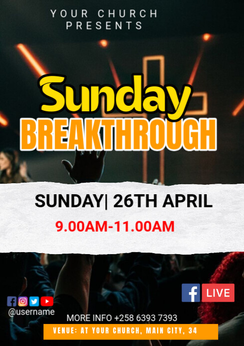 Sunday breakthrough Template | PosterMyWall