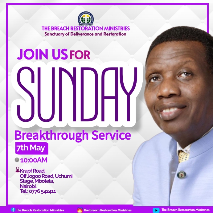 Modèle Sunday Breakthrough Service | PosterMyWall