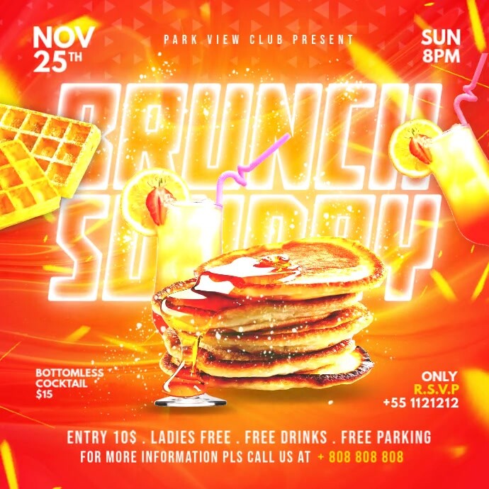 Sunday brunch ad Template | PosterMyWall