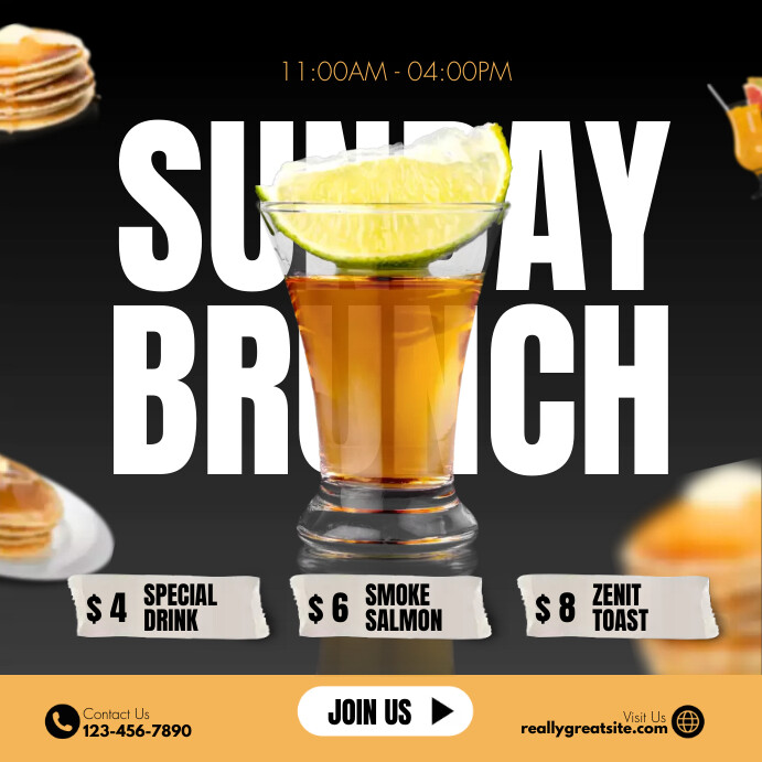 SUNDAY BRUNCH BAR FLYERS Template | PosterMyWall
