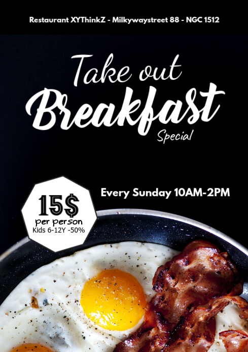 Sunday Brunch Breakfast Buffet Flyer Poster Template | PosterMyWall
