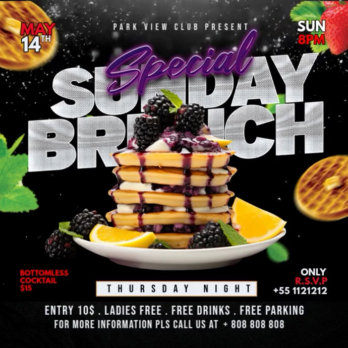 sunday brunch Template | PosterMyWall