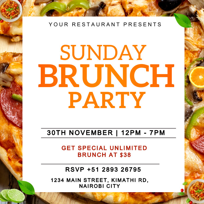 sunday brunch Template | PosterMyWall