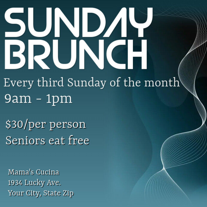 Sunday brunch Template | PosterMyWall