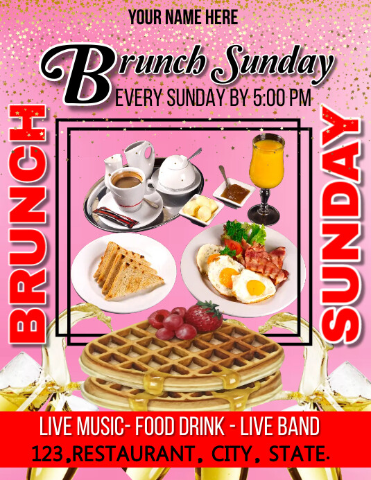 Sunday brunch design template flyer | PosterMyWall