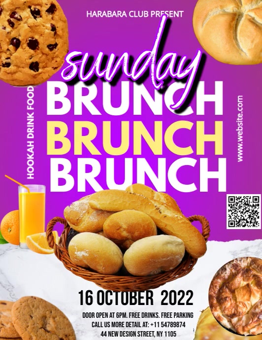 Sunday brunch flyer Template | PosterMyWall