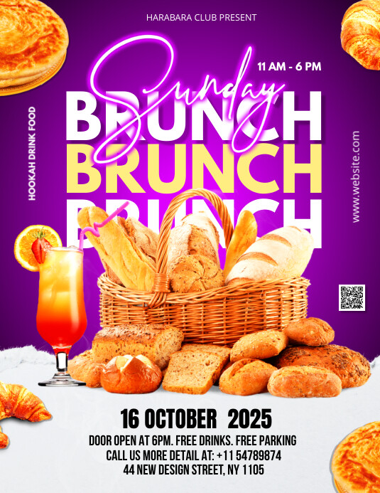 Sunday brunch flyer Template | PosterMyWall