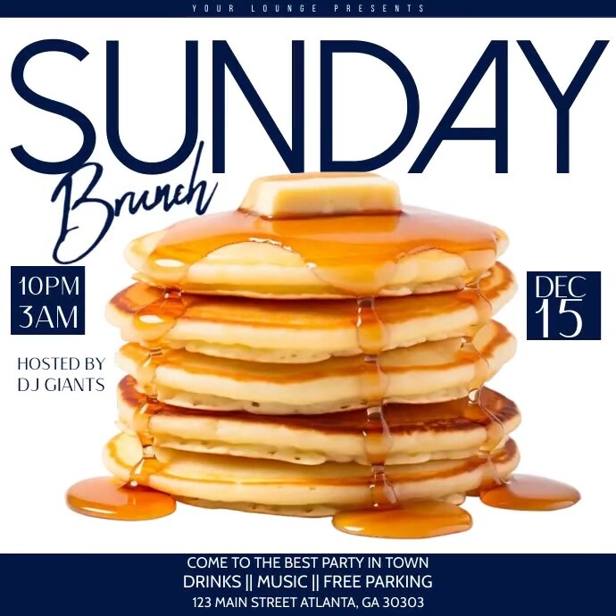 Copy of Sunday Brunch FLYER night CLUB FLYER (1) | PosterMyWall