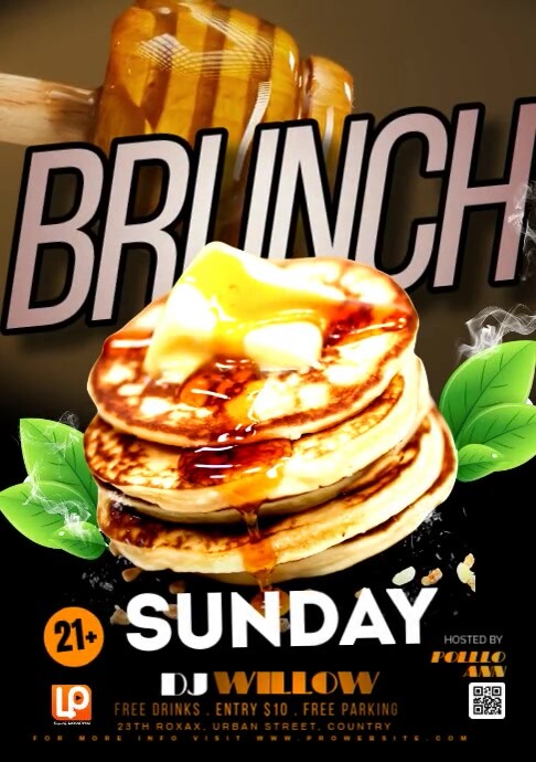 Sunday Brunch Party Poster Template | PosterMyWall