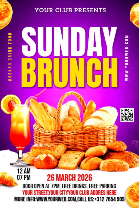 Sunday Brunch Poster Template | PosterMyWall