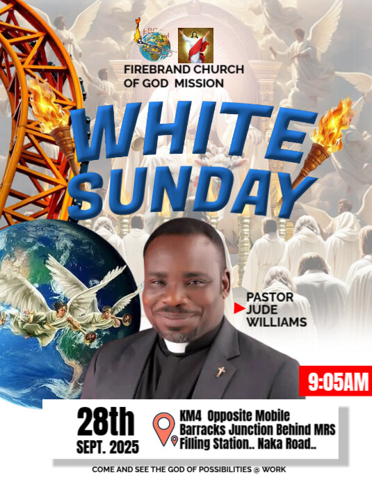 Plantilla de SUNDAY CELEBRATION SERVICE FLYER | PosterMyWall