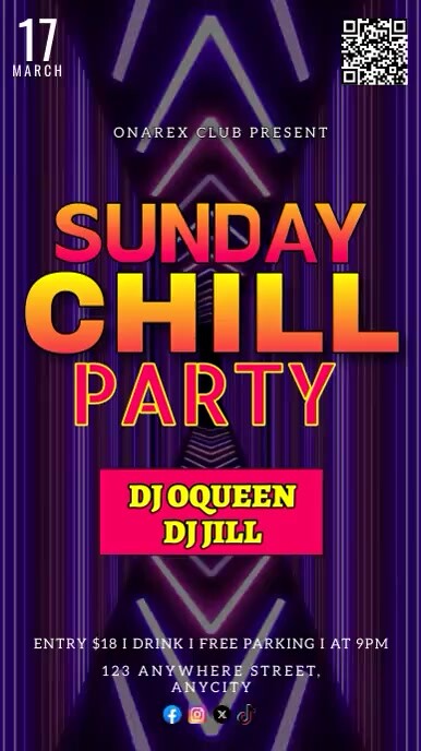 Sunday Chill Party Templat | PosterMyWall