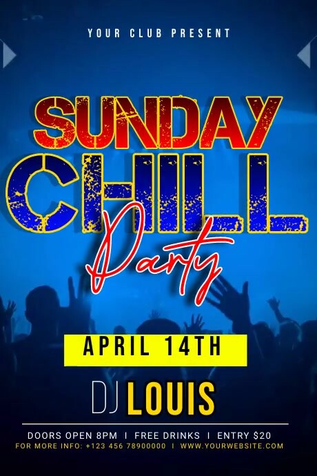 Sunday Chill Party Template | PosterMyWall