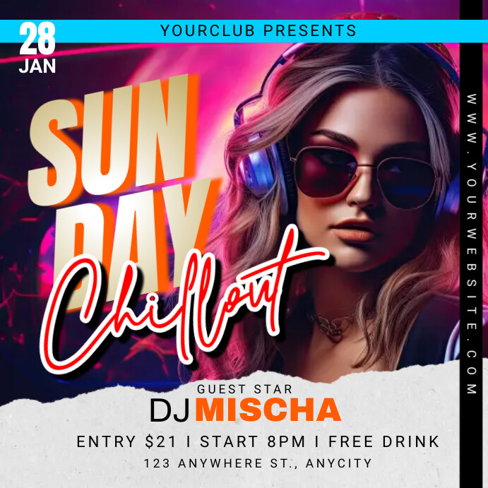 Sunday Chillout Template | PosterMyWall