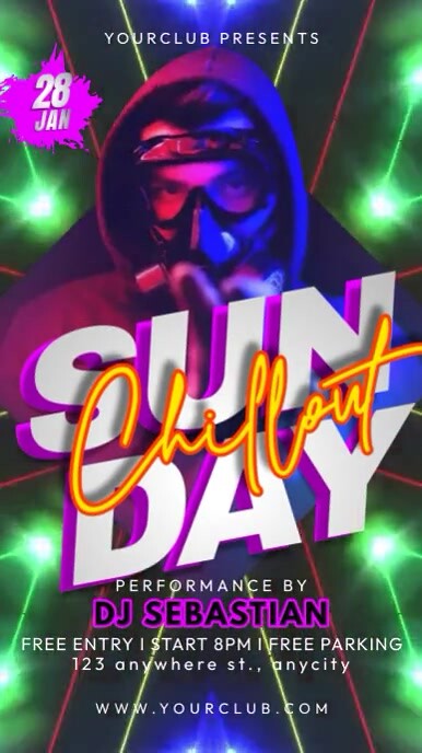 Sunday Chillout Party Template | PosterMyWall