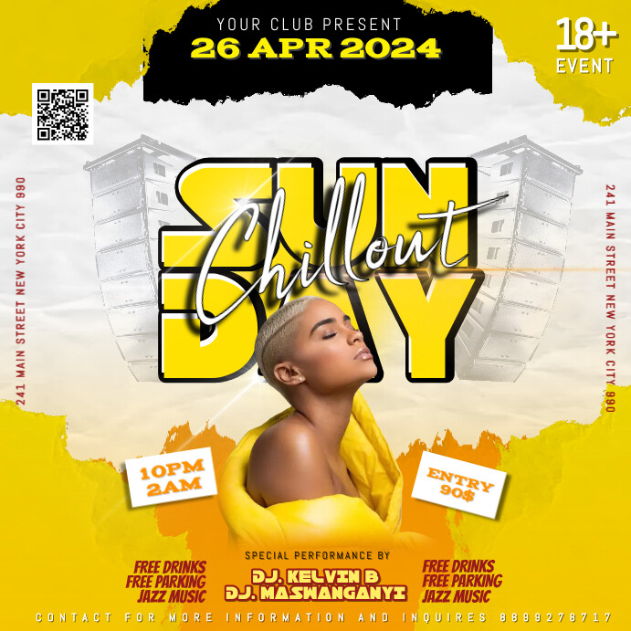 Sunday Chillout party flyer Template | PosterMyWall
