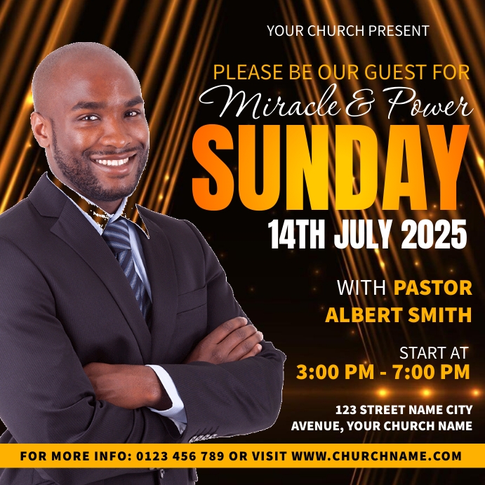 Sunday Church Ads Template | PosterMyWall