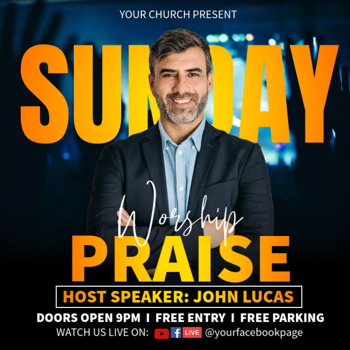 Copy of Sunday Church Ads | PosterMyWall