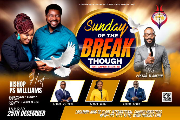 SUNDAY CHURCH BREAK THOUGH Template | PosterMyWall