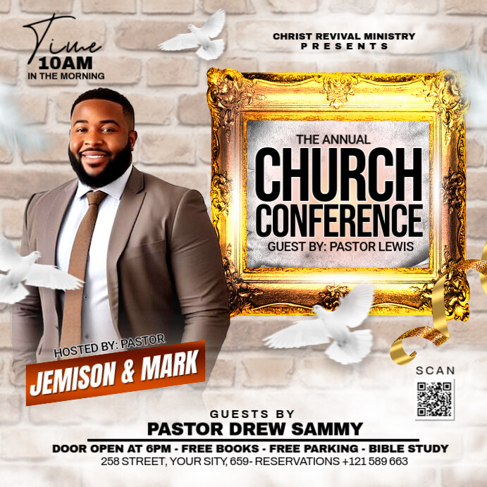 SUNDAY CHURCH CONFERENCE Template | PosterMyWall