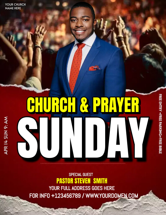 SUNDAY CHURCH Template | PosterMyWall