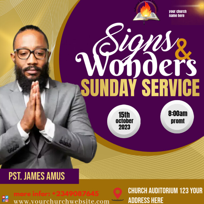 SUNDAY CHURCH Template | PosterMyWall