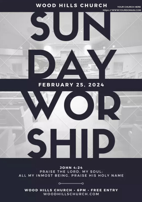 SUNDAY CHURCH Template | PosterMyWall