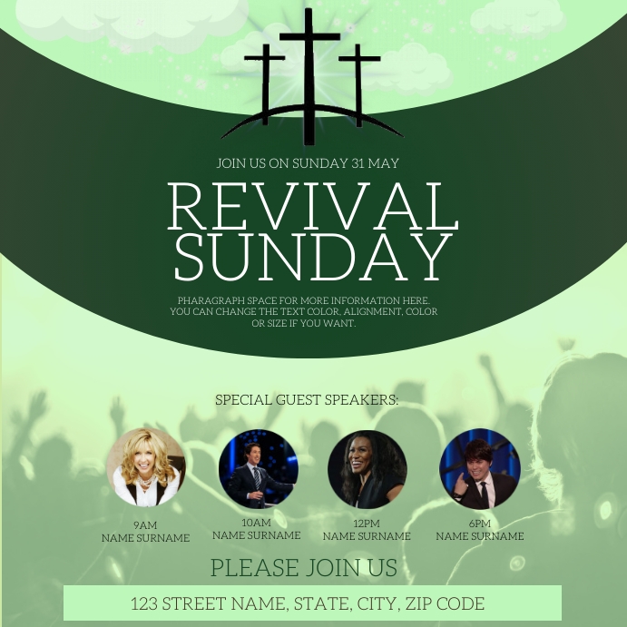 Sunday Church Event Template | PosterMyWall