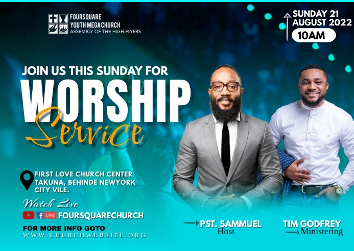SUNDAY Church Flyer (6) Template | PosterMyWall