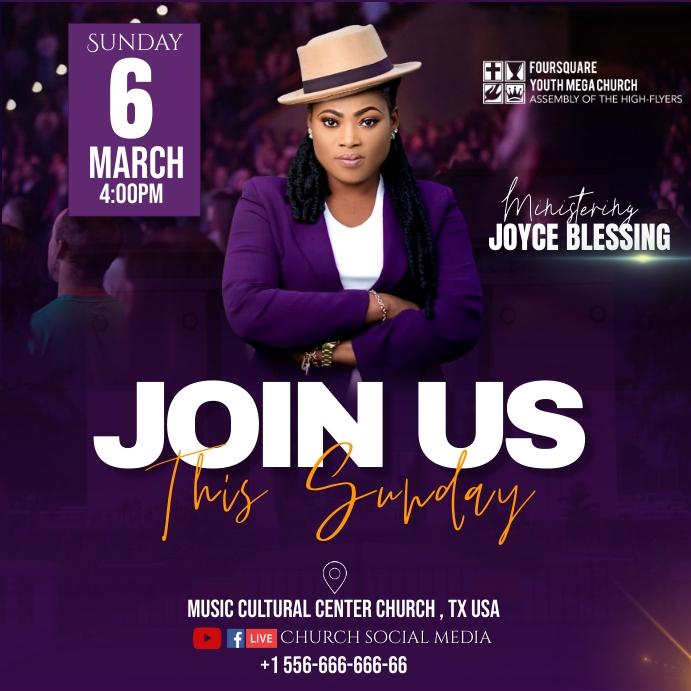 SUNDAY Church Flyer (7) Template | PosterMyWall