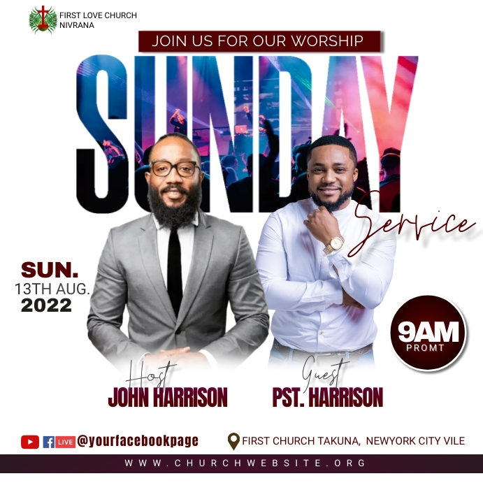 Plantilla de SUNDAY Church Flyer | PosterMyWall