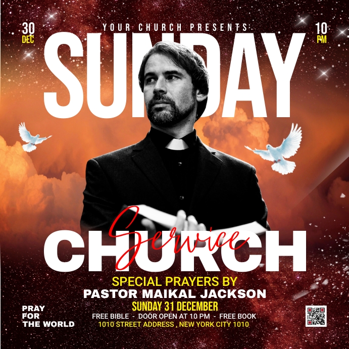 sunday church flyer Template | PosterMyWall