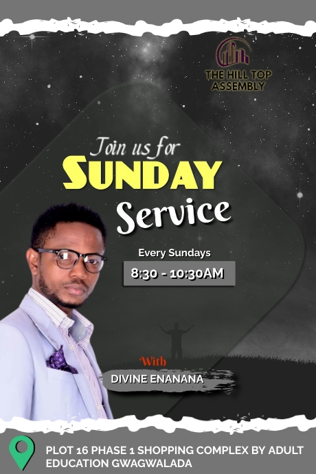 Sunday church invitation flyer (1) Template | PosterMyWall