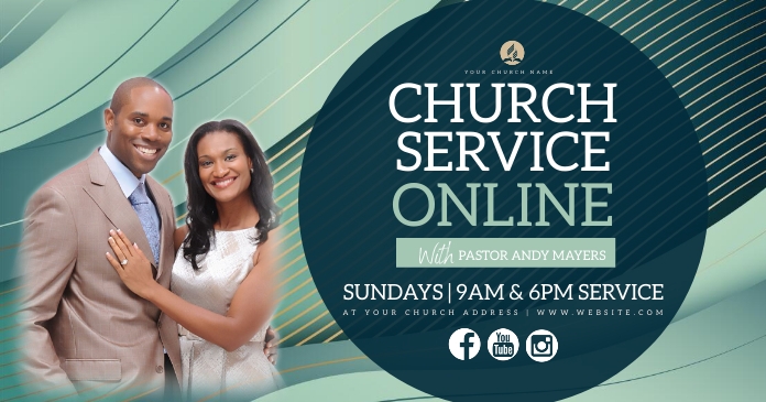 Copy of Sunday Church ONLINE Event Flyer Template | PosterMyWall