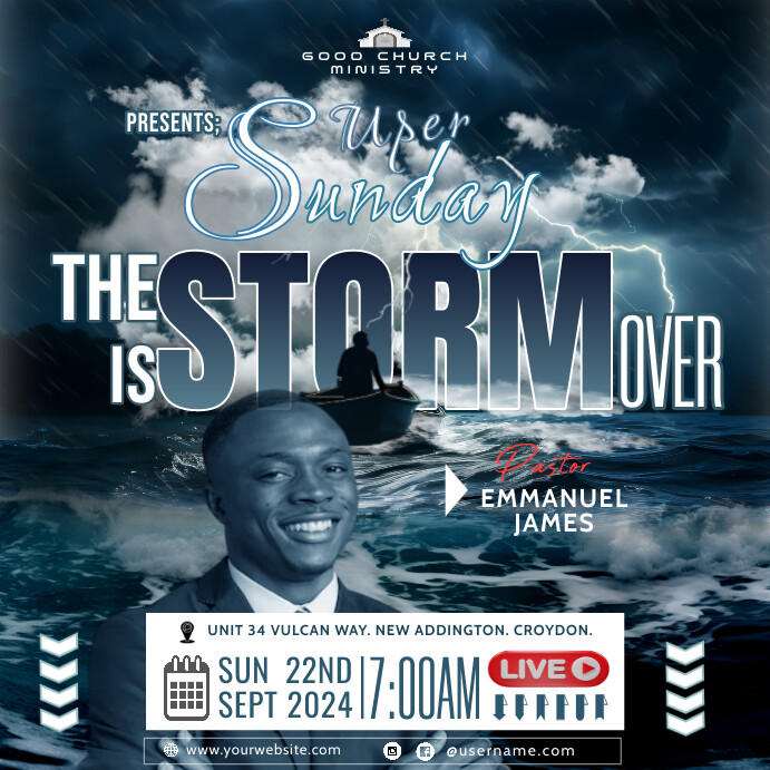 Sunday church program Template | PosterMyWall