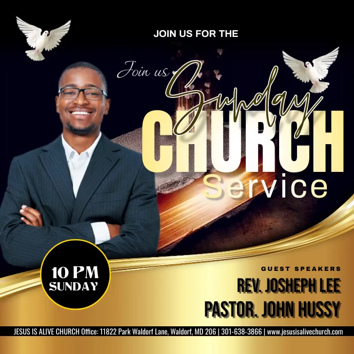 Plantilla de sunday church service | PosterMyWall