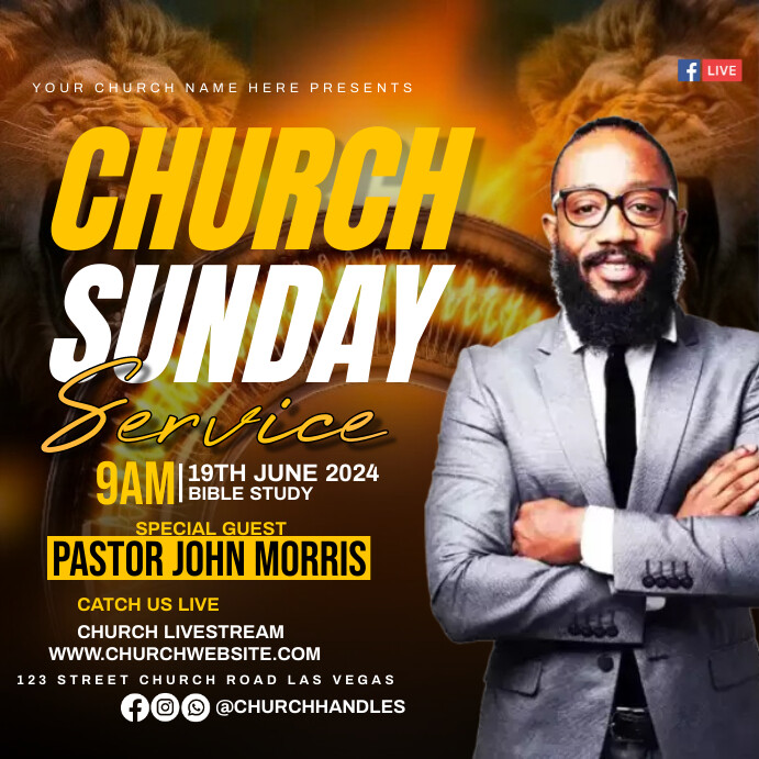 Plantilla de Sunday church Service | PosterMyWall