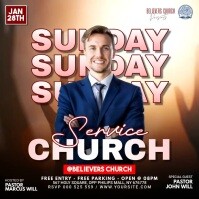 Sunday church service Template | PosterMyWall