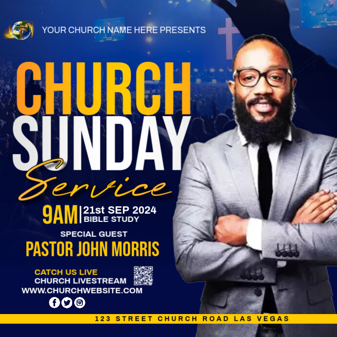 Plantilla de Sunday church Service | PosterMyWall