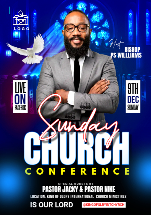 SUNDAY CHURCH SERVICE Template | PosterMyWall