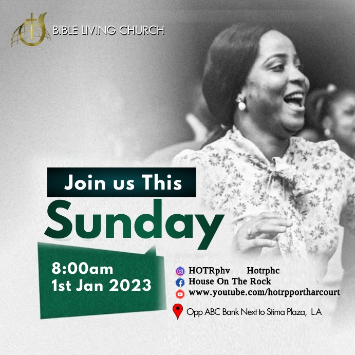 sunday church service Template | PosterMyWall