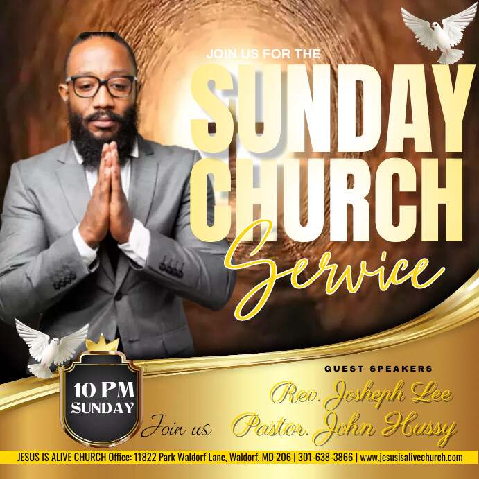 Sunday church Service Template | PosterMyWall