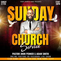 Sunday Service Ad Template | PosterMyWall