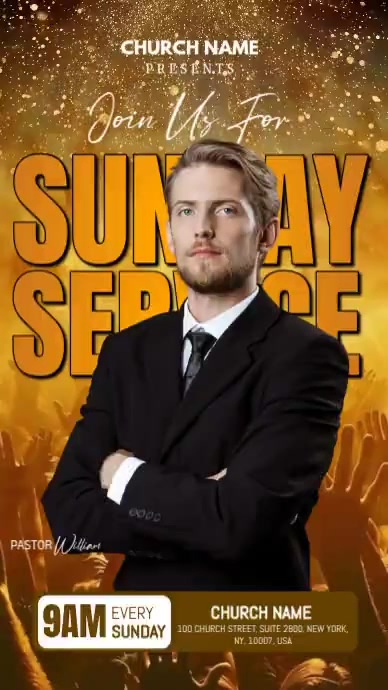 Sunday Church Service Template | PosterMyWall
