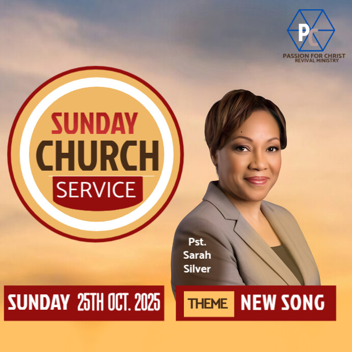 Sunday Church Service Invitation Template | PosterMyWall