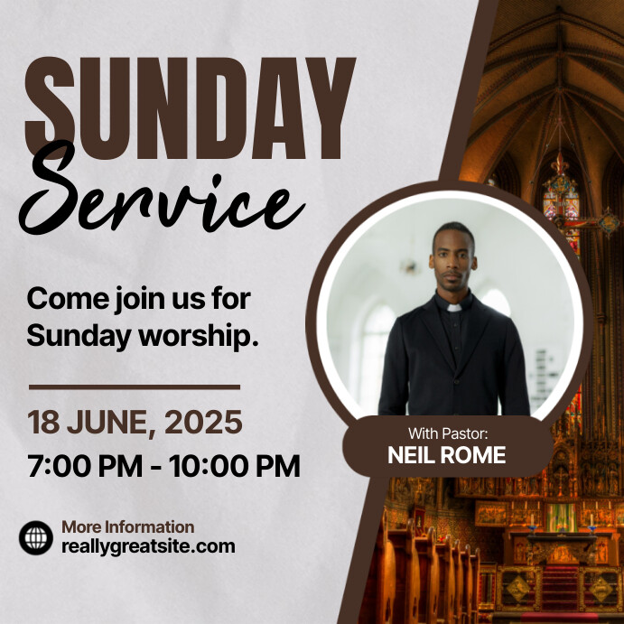 Sunday Church Services Template | PosterMyWall